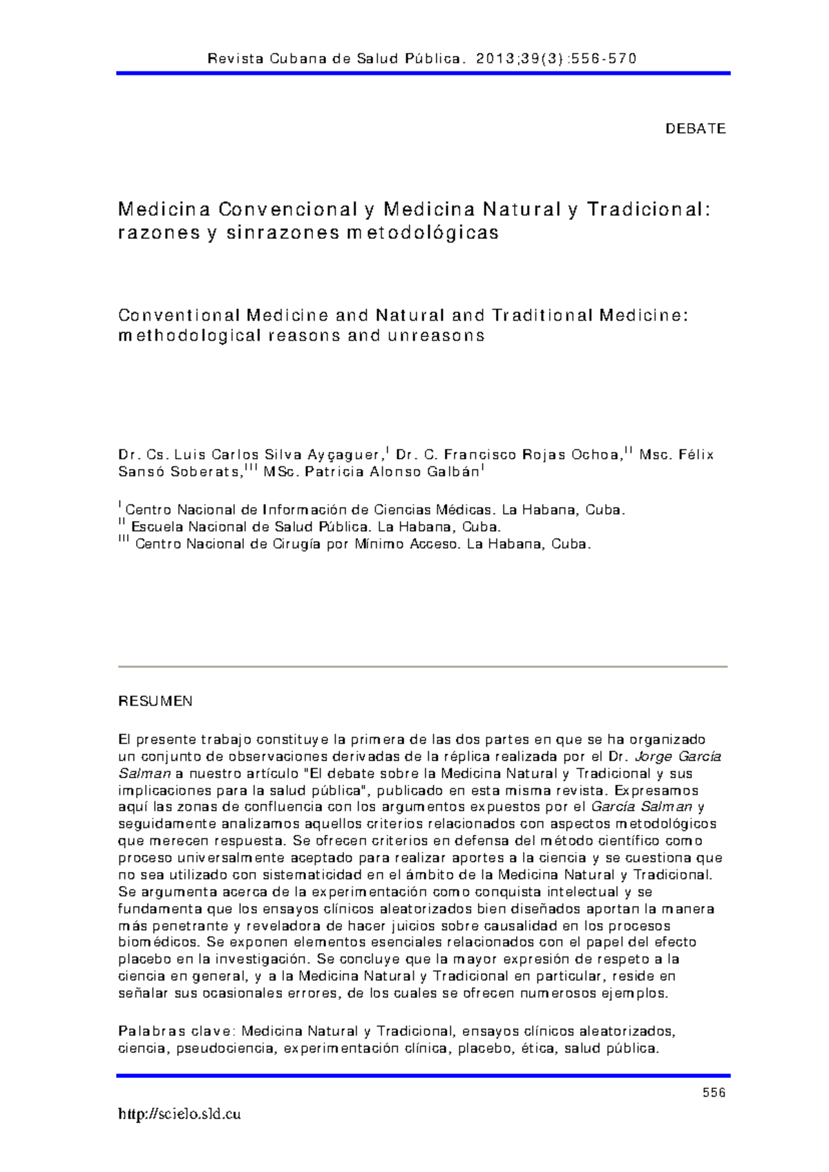 Medicina natural - Cs. Luis Carlos Silva Ayçaguer, I Dr. C. Francisco ...