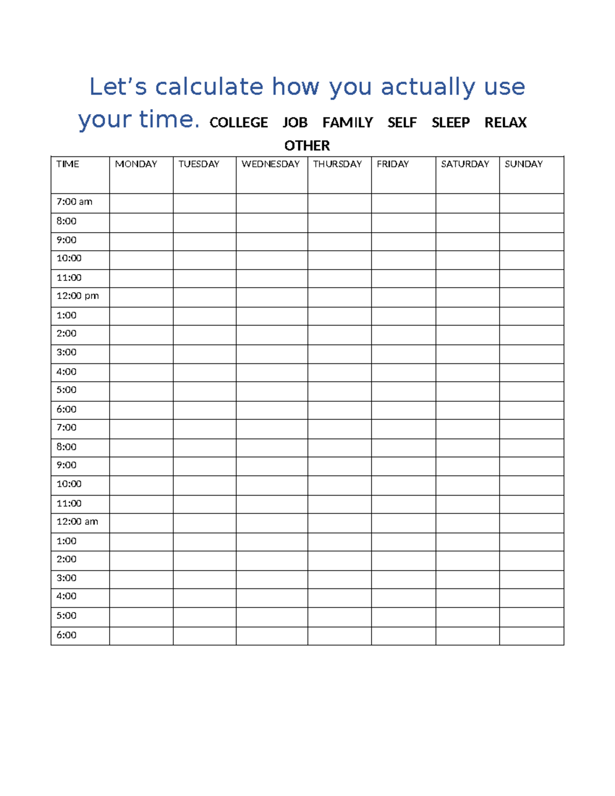 Time Management Pie Chart Analysis: How You Use Your Time - Studocu