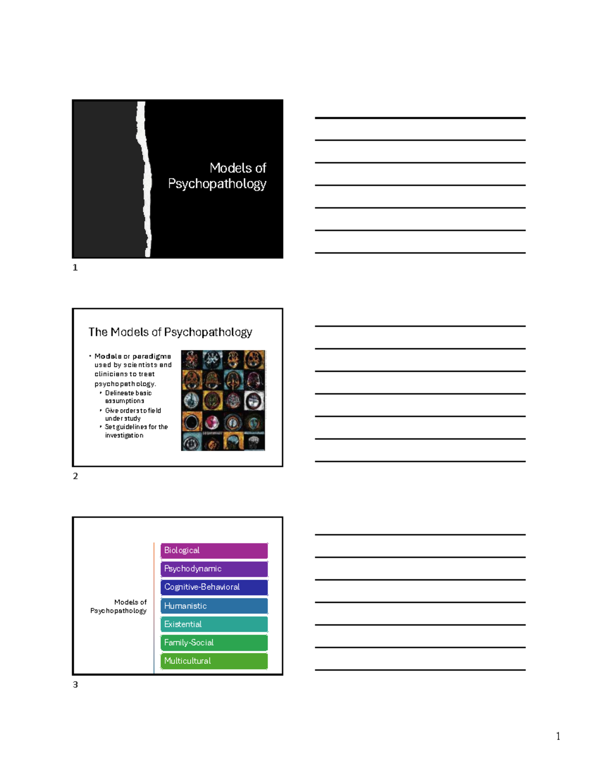 Models of Psychopathology: Overview of Biological Approaches (PSY 101) - Studocu