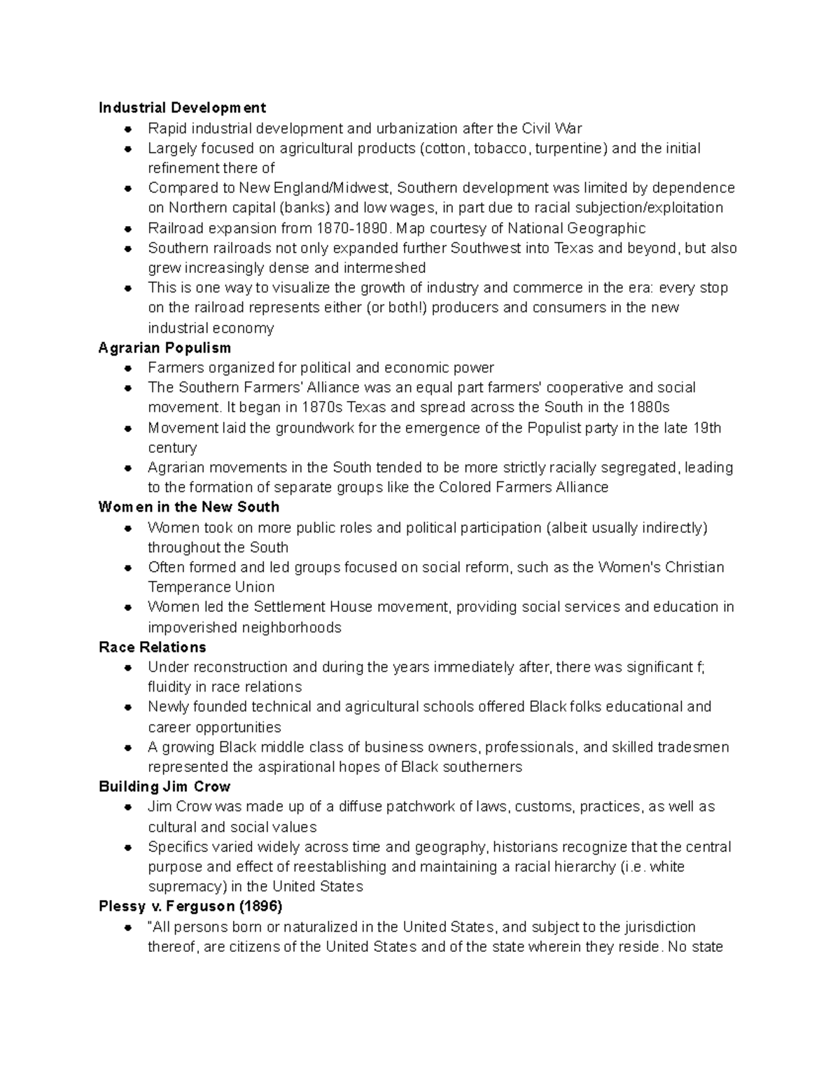 American History After 1877 - Week 2: Industrial Growth & Race ...