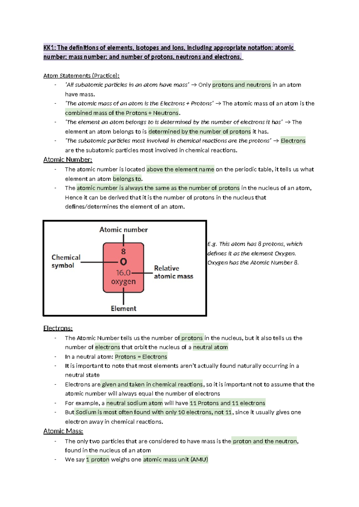 Chemistry Unit 1 AOS1 - How can the Diversity of Materials be Explained ...