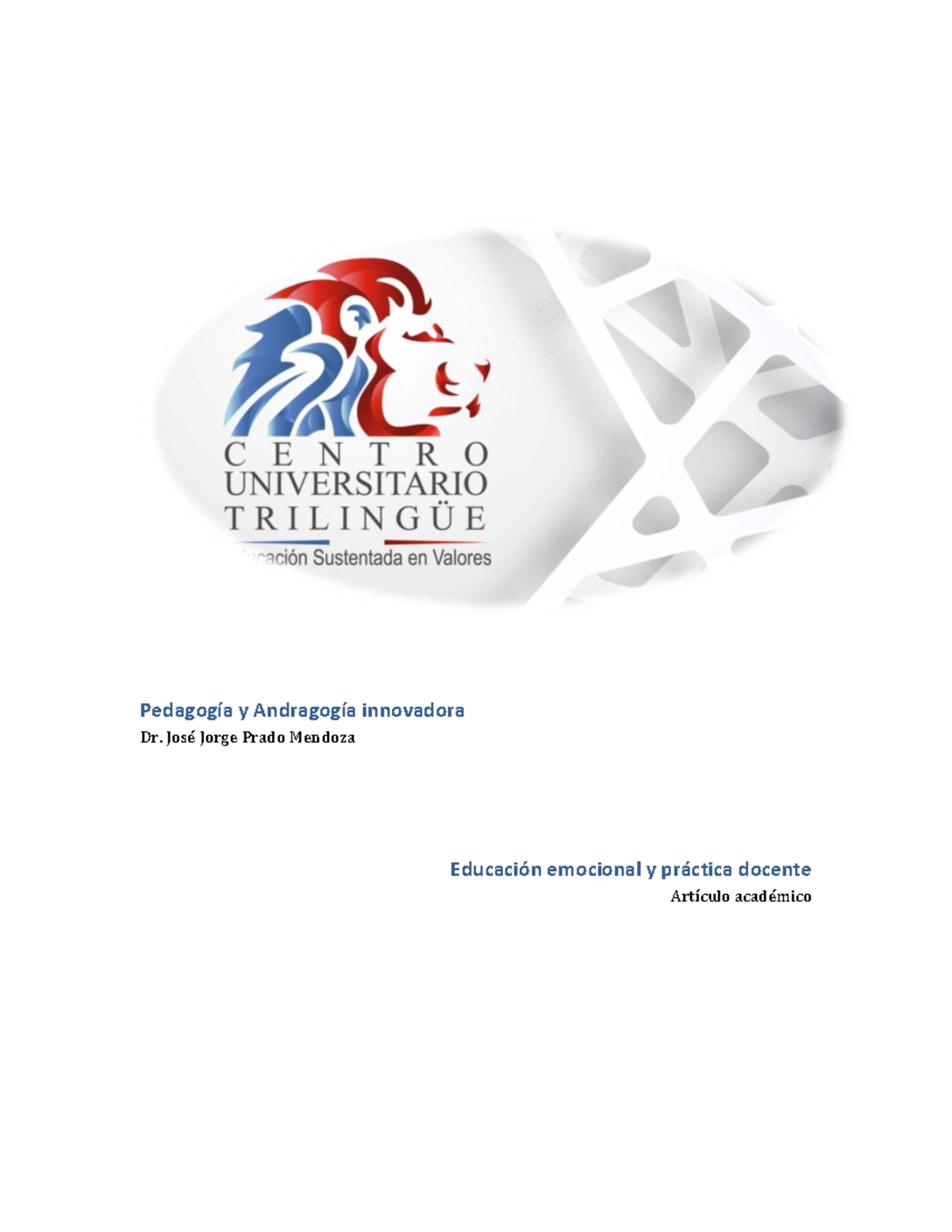 Educación Emocional y Práctica Docente: Análisis y Reflexiones - Studocu