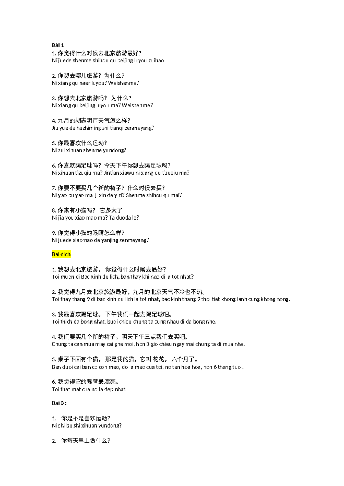 Ôn tiếng trung hsk2 - Help me - Bài 1 你觉得什么时候去北京旅游最好？ Nǐ juede shenme ...