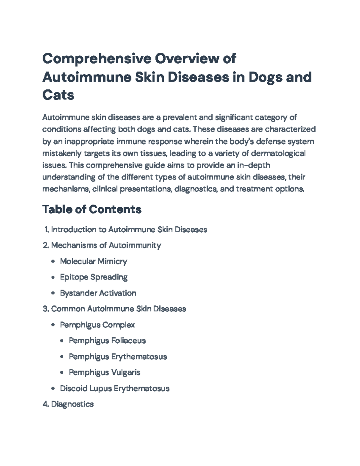 Comprehensive Guide to Autoimmune Skin Diseases in Pets: Dogs & Cats ...