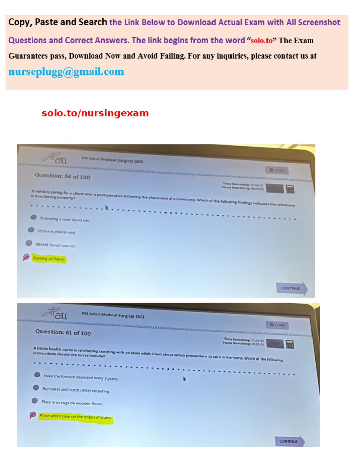 Pass ATI PN Adult Medical Surgical (Med-Surg) 2023 Proctored Exam with ...