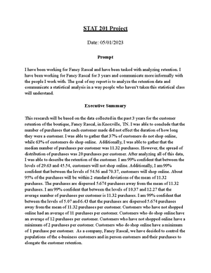 Official Stat 201 Fall 2024 Exam 3 Formula Sheet - 1 OFFICIAL STAT 201 EXAM 3 FORMULA SHEET FALL ...