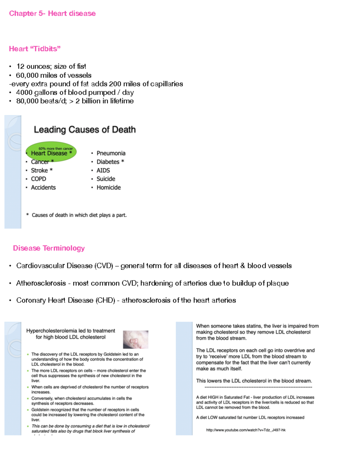 Note Oct 7, 2022 - Ended with an A using all the notes - Chapter 5- Heart disease Heart “Tidbits ...