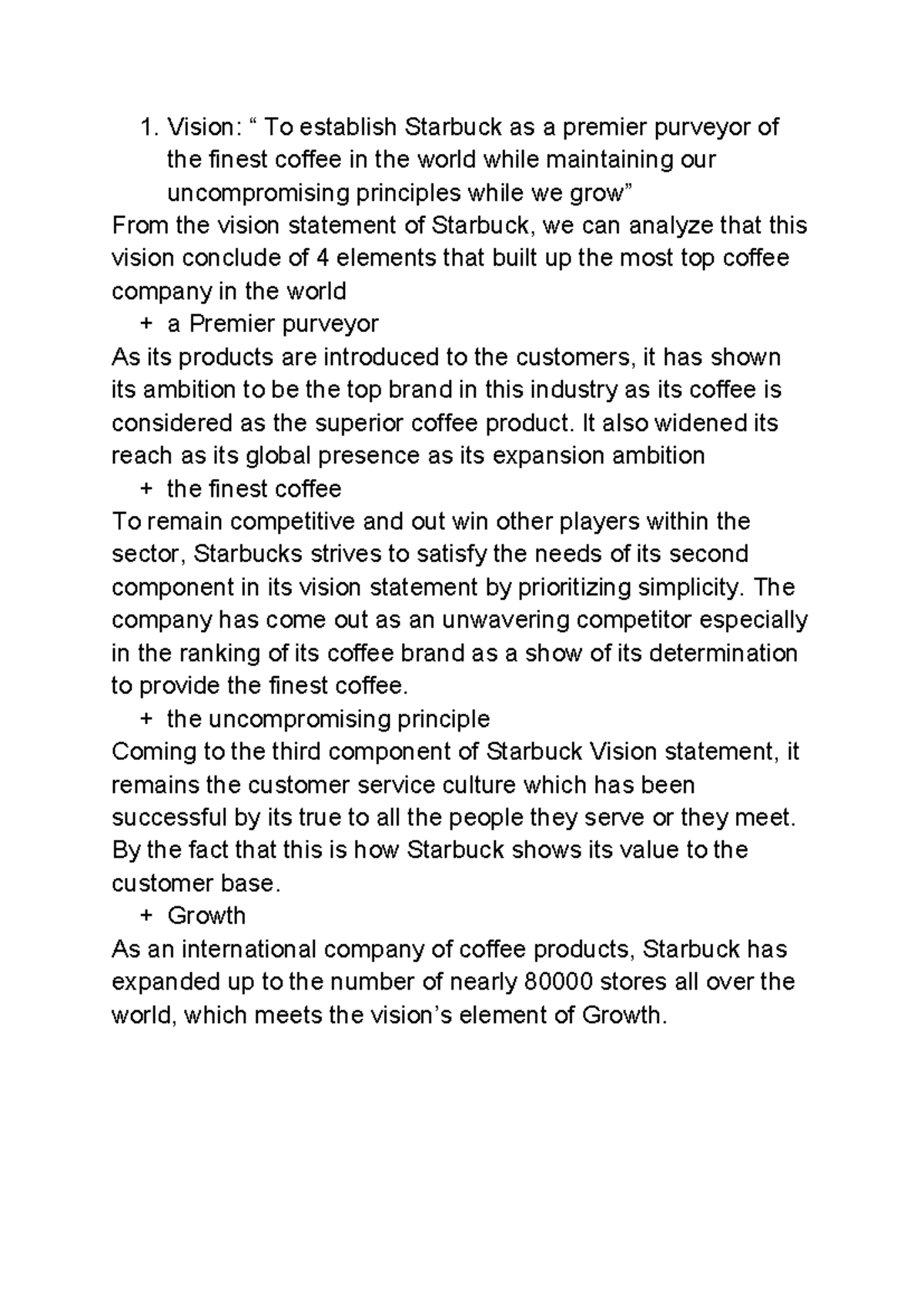 Starbucks: Vision, Mission, Values & Improvement Strategies Analysis ...