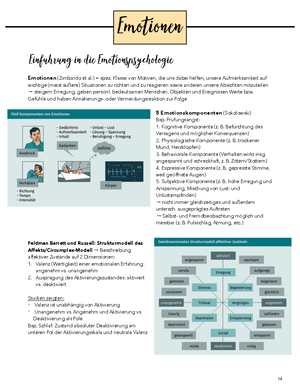 Mitschriften VL 1, 2, 3, 4, 5, 6, 7, 8 - Allgemeine Psychologie VL 1-> Lernen DEF: Lernen ...