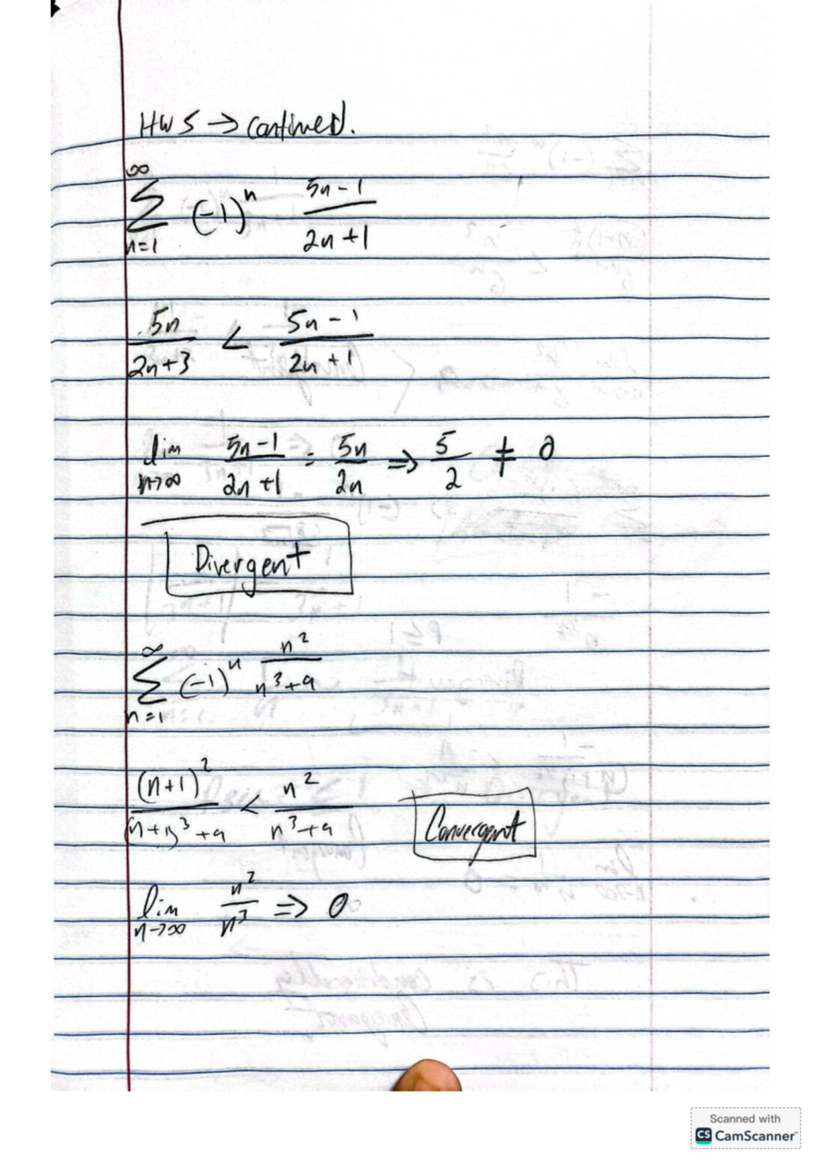 HW 5 - Convergence and Divergence Analysis by Mohammed Islam - Studocu