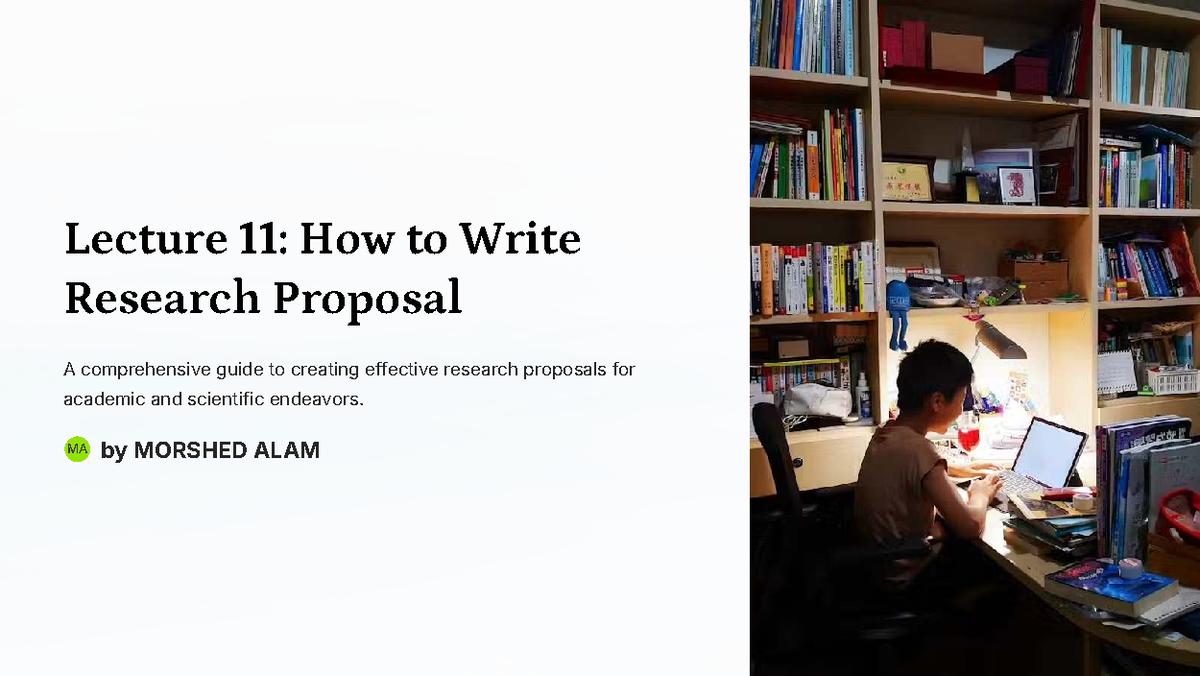 Lecture 11: Crafting Effective Research Proposals - A Guide - Studocu