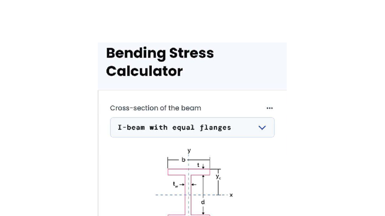 Bending Stress Calculator for Beam - HAIII - Studocu