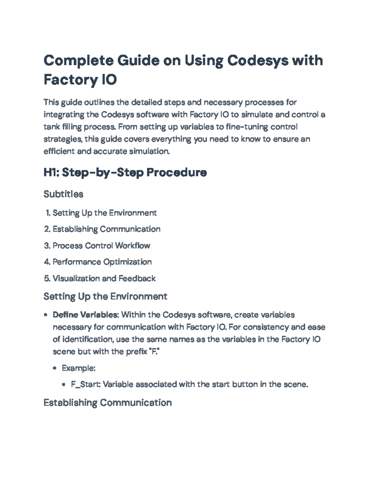 Complete Guide to Integrating Codesys with Factory IO for Tank Control - Complete Guide on Using ...