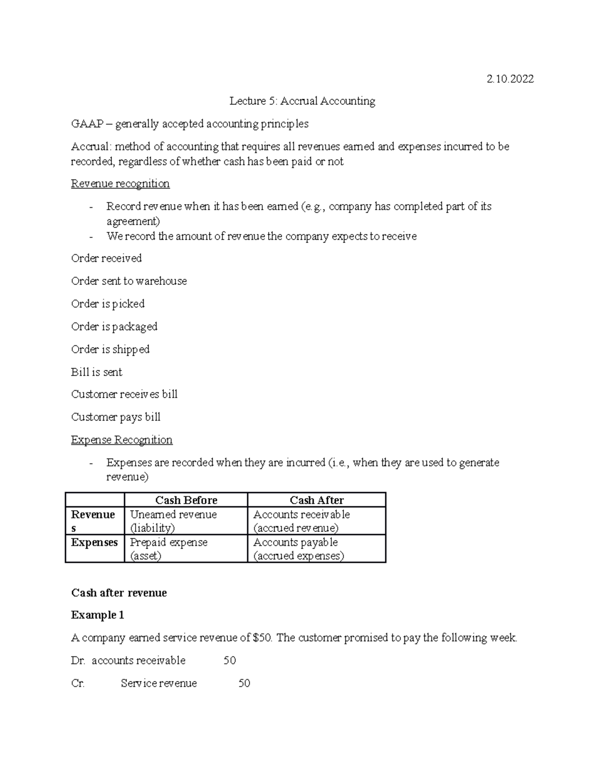 Accrual accounting - 2. Lecture 5: Accrual Accounting GAAP – generally ...