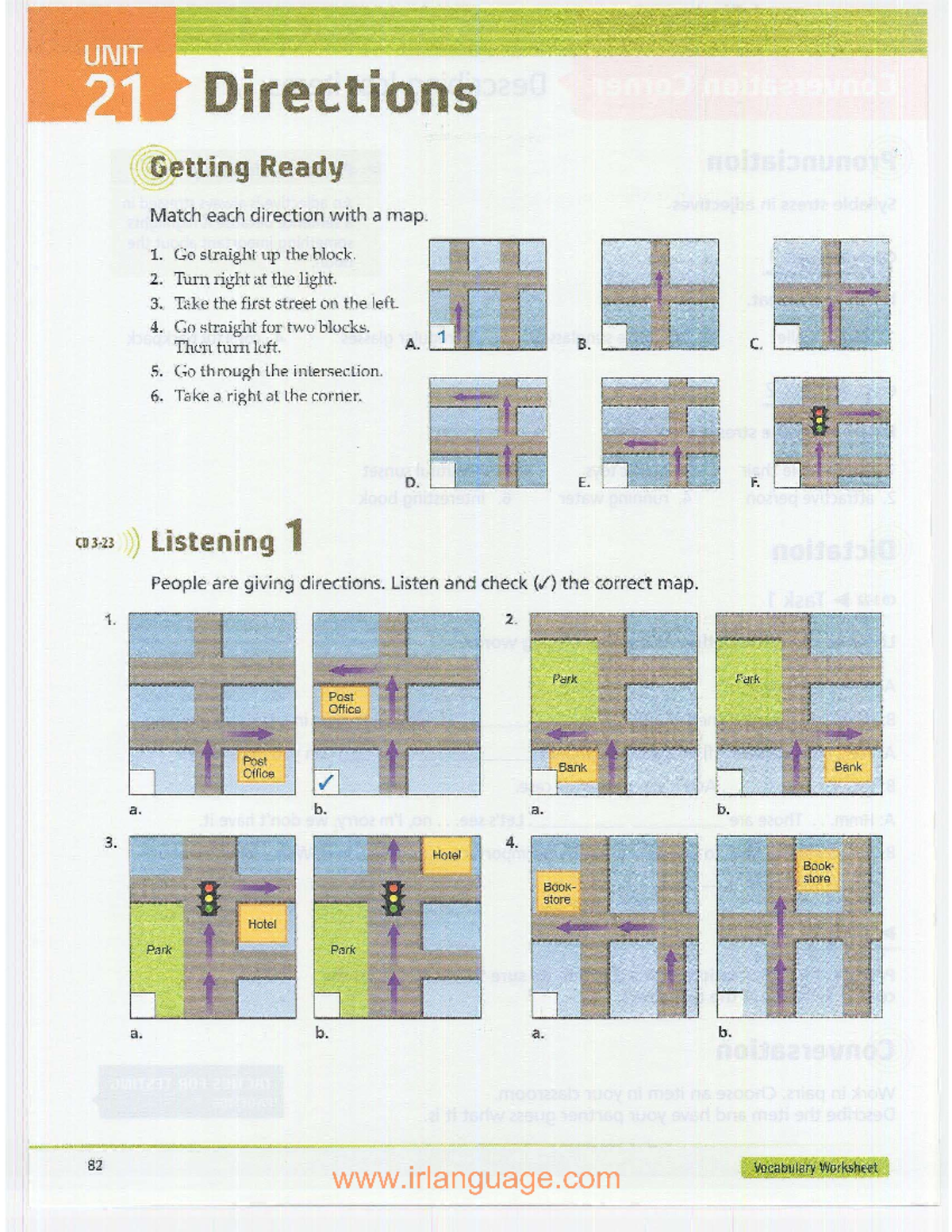 Session 6 - Listening Directions Exercises and Vocabulary Practice ...