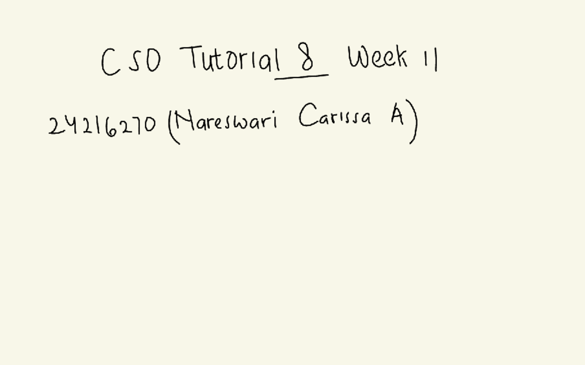 CSO Tutorial 8: State Diagrams and Circuit Design (24216270) - Studocu