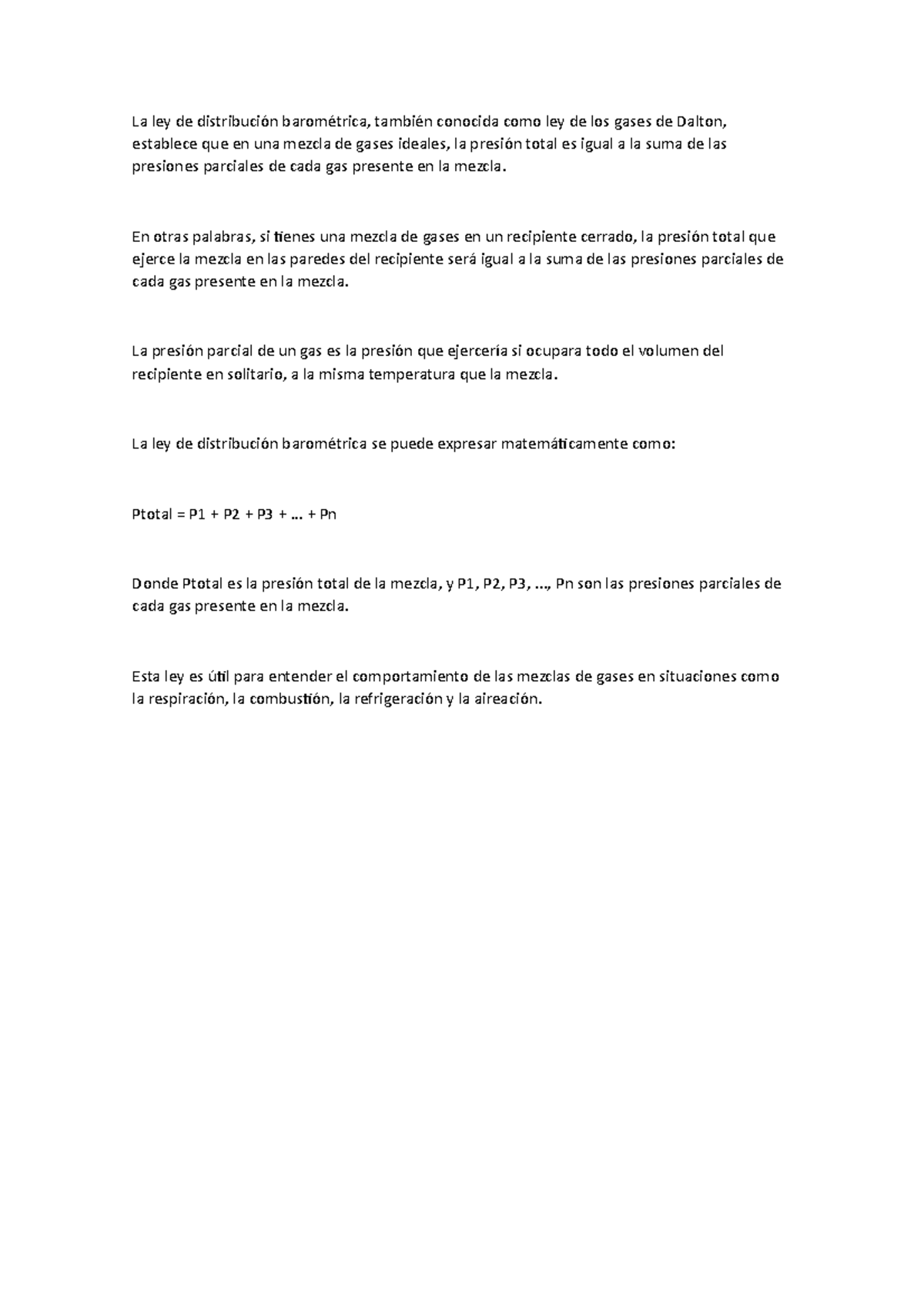 La ley de distribución barométrica - La ley de distribución barométrica ...