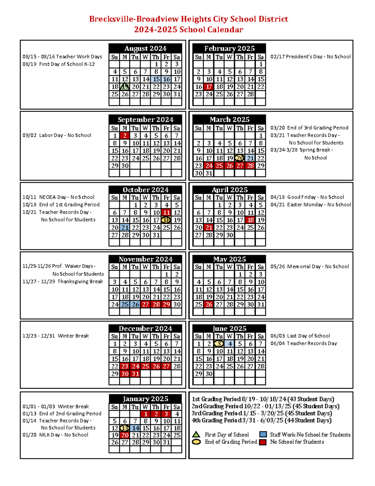 2024-2025 District Calendar 2 - Brecksville-Broadview Heights City ...