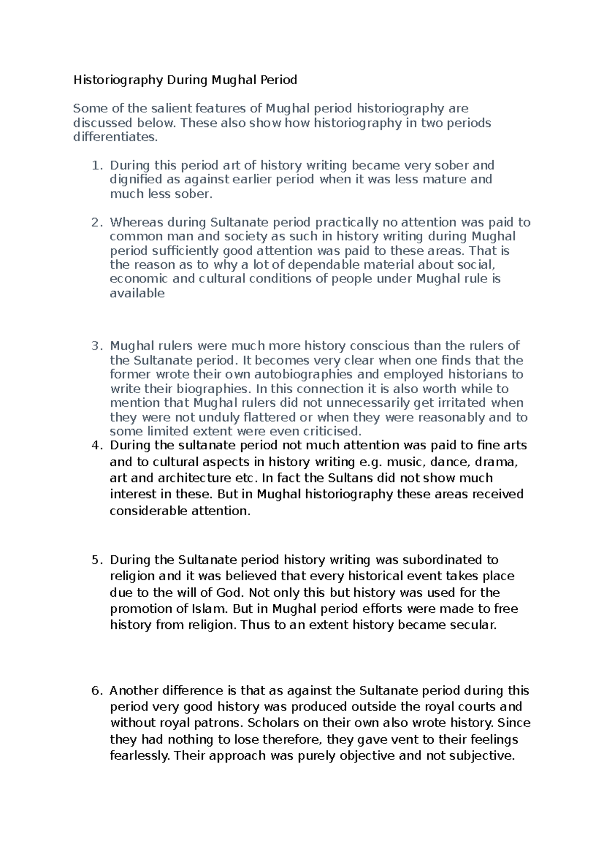 Mughal Historiography: Key Features and Developments in History Writing ...