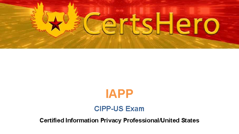 CIPP/US Exam Prep: Practice Questions & Answers PDF - Studocu