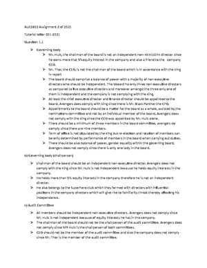 [Solved] principles and practices of the King IV Code - Auditing ...