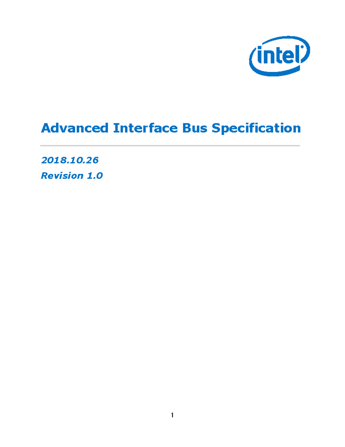Advanced Interface Bus Specification AIB 2018.10.26 Revision 1.0 - Studocu