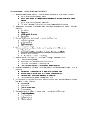 5-3 Module Five Quiz Michelle Garcia - The correct answers will be in ...