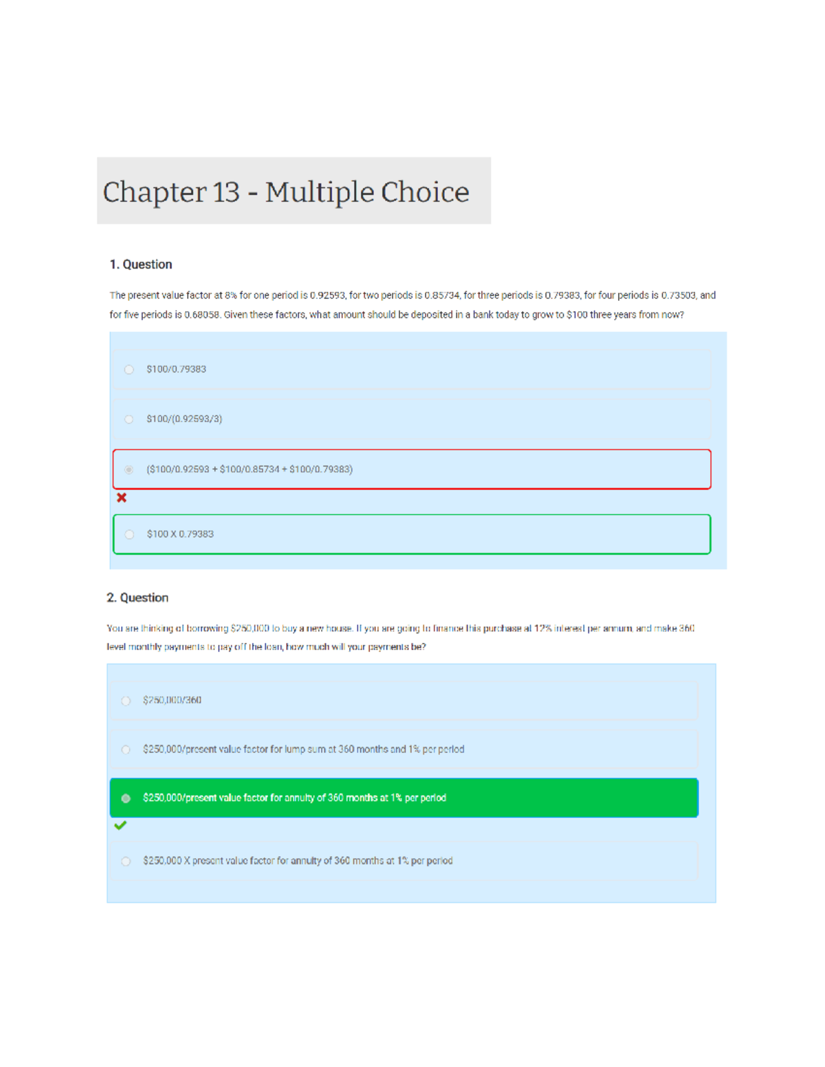 Week 1 self quiz multiple choice test reviewer - Chapter 13 Multiple ...