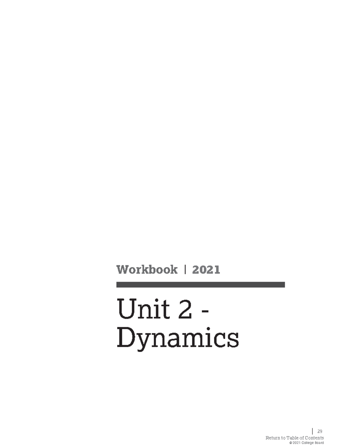 Dynamics Workbook 2019 - APr Physics 1 Unit 2 Analysis - Studocu