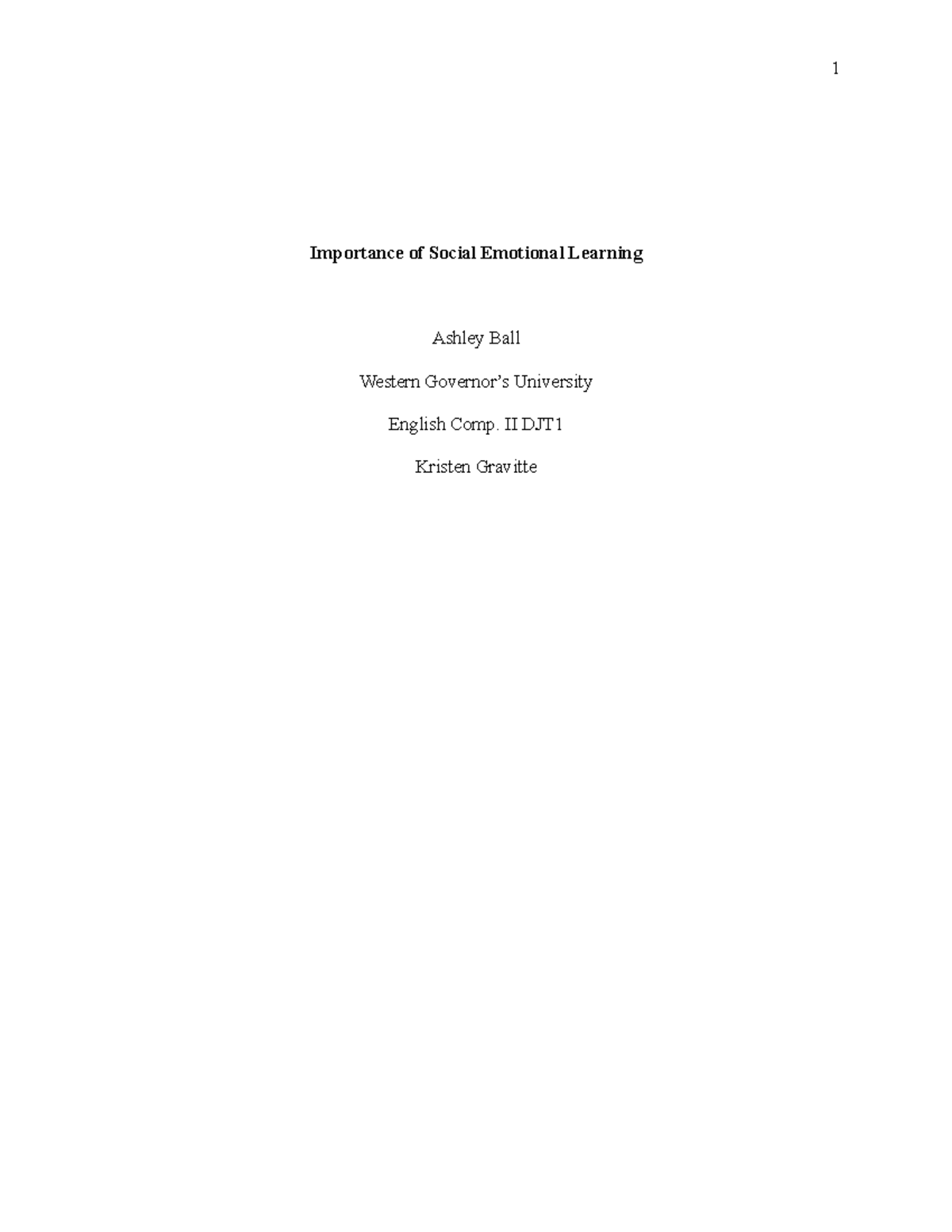 Eng Comp T2 - Argumentative Research Paper - Importance of Social ...