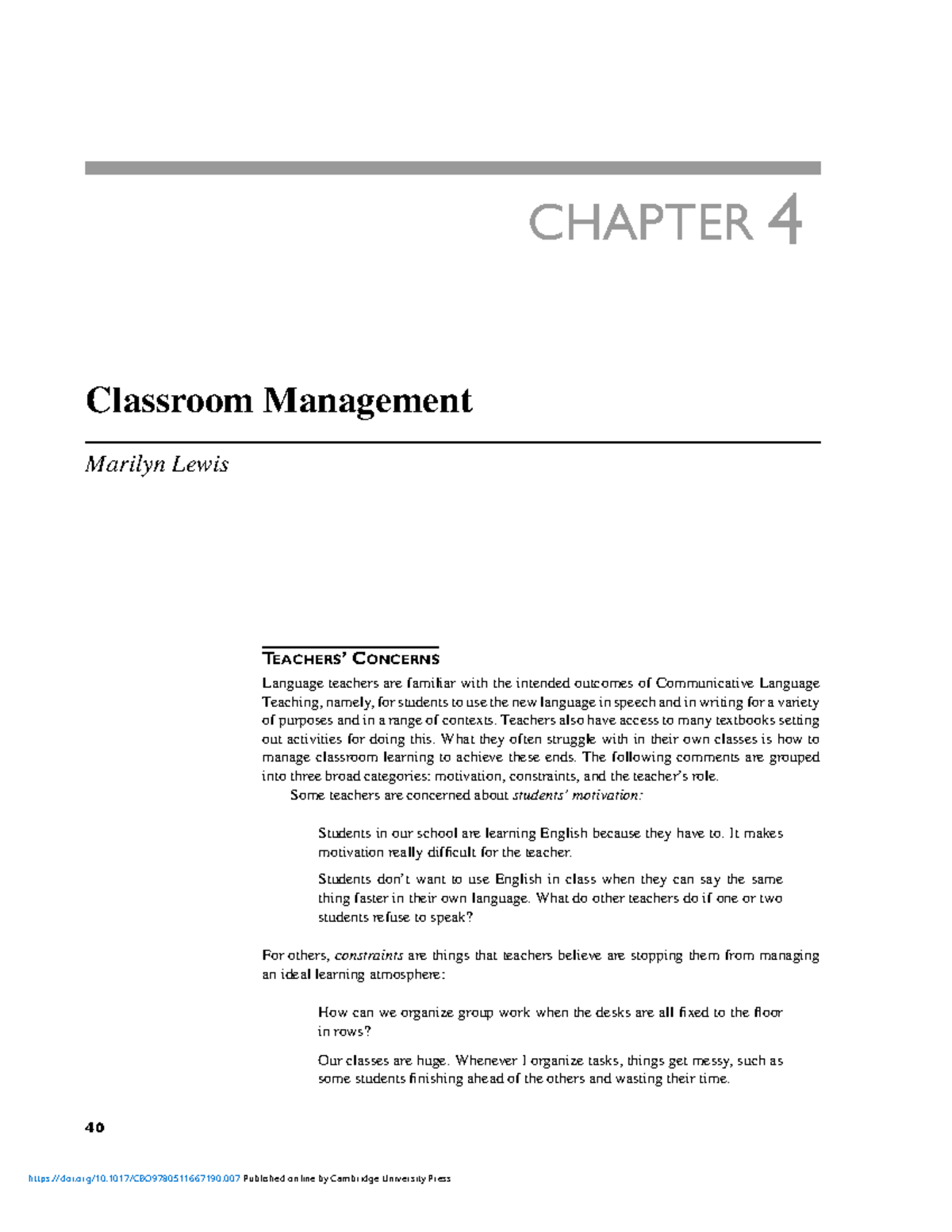 Classroom Management Strategies in Communicative Language Teaching ...