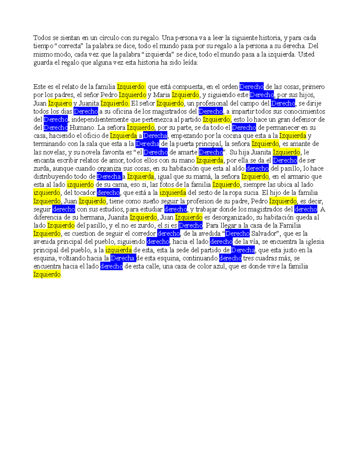 Narrativa de la Familia Izquierdo: Un Juego de Regalos y Direcciones ...