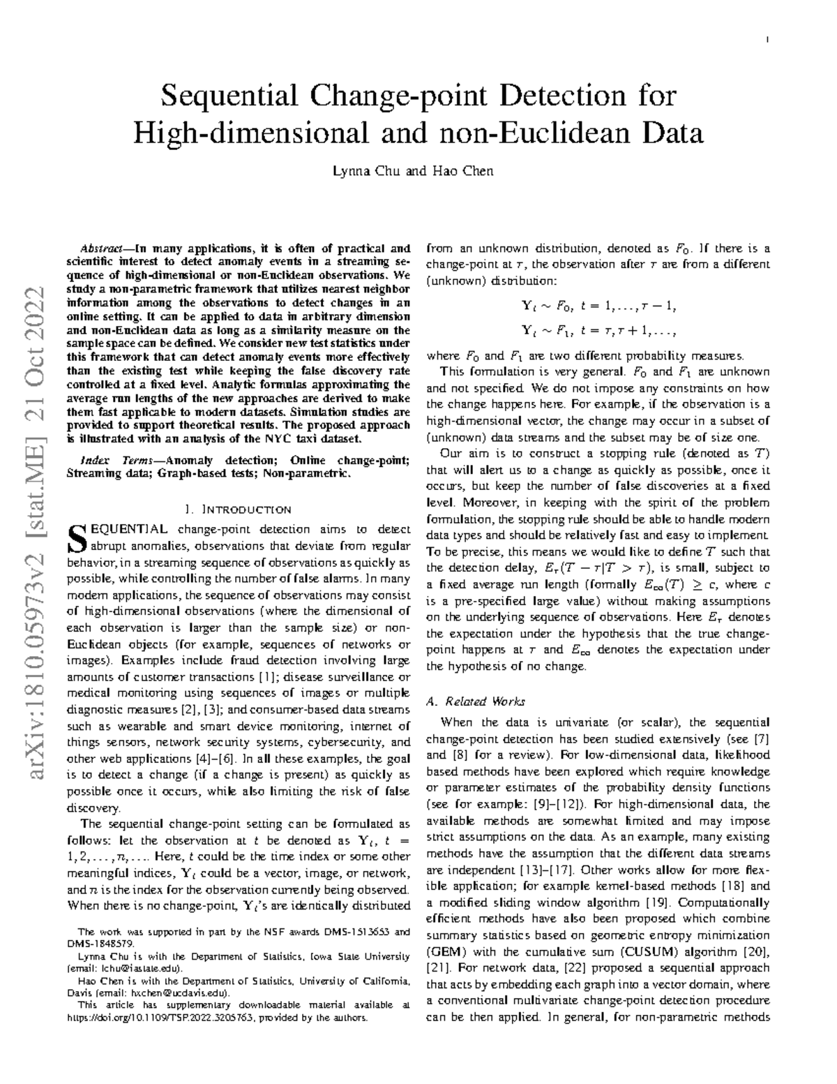 Sequential Anomaly Detection in Streaming Data: New Test Statistics ...