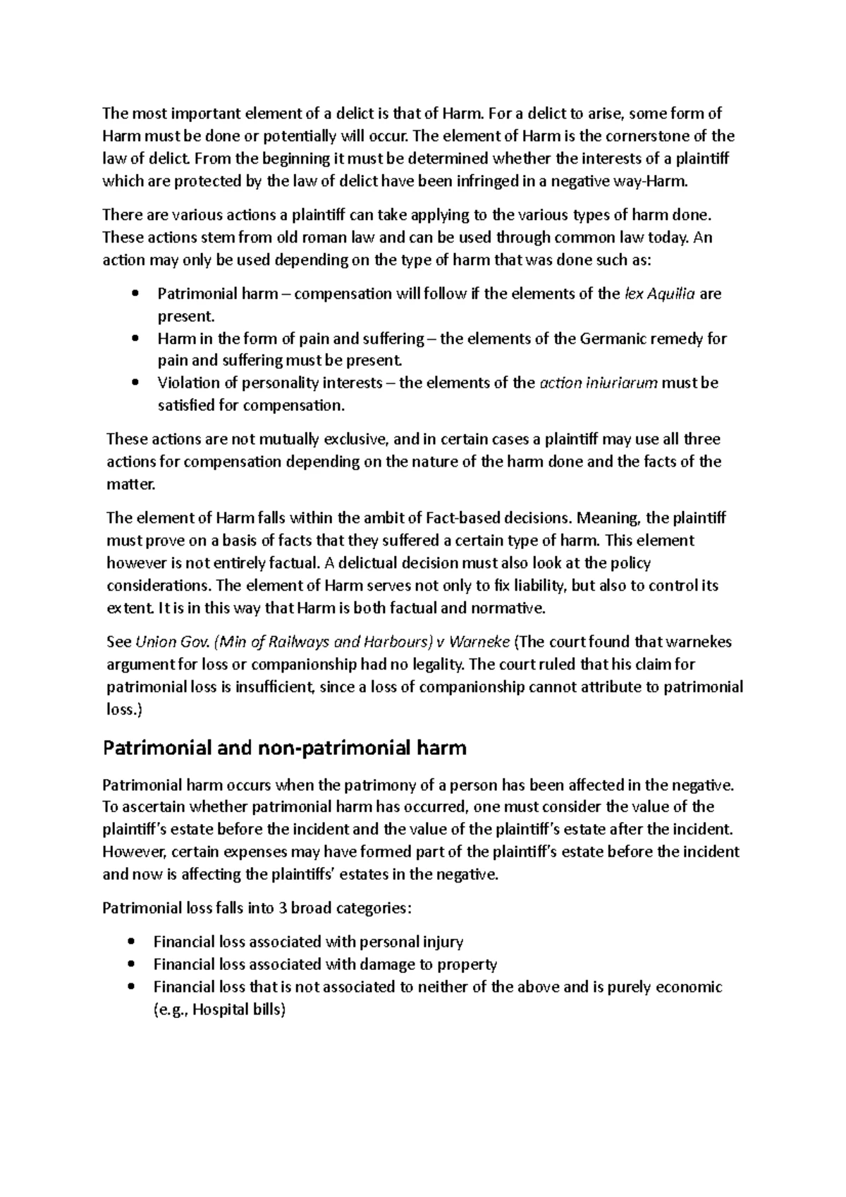 Law of Delict: An In-Depth Study of Principles and Functions (LAW101 ...