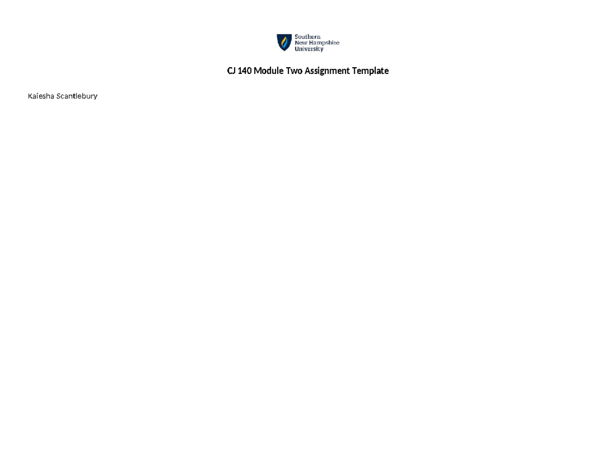 CJ 140 Module Two Assignment - CJ-140 - Studocu