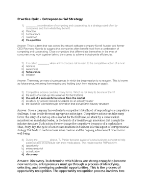 Practice Quiz on Corporate Strategy and Diversification Initiatives ...
