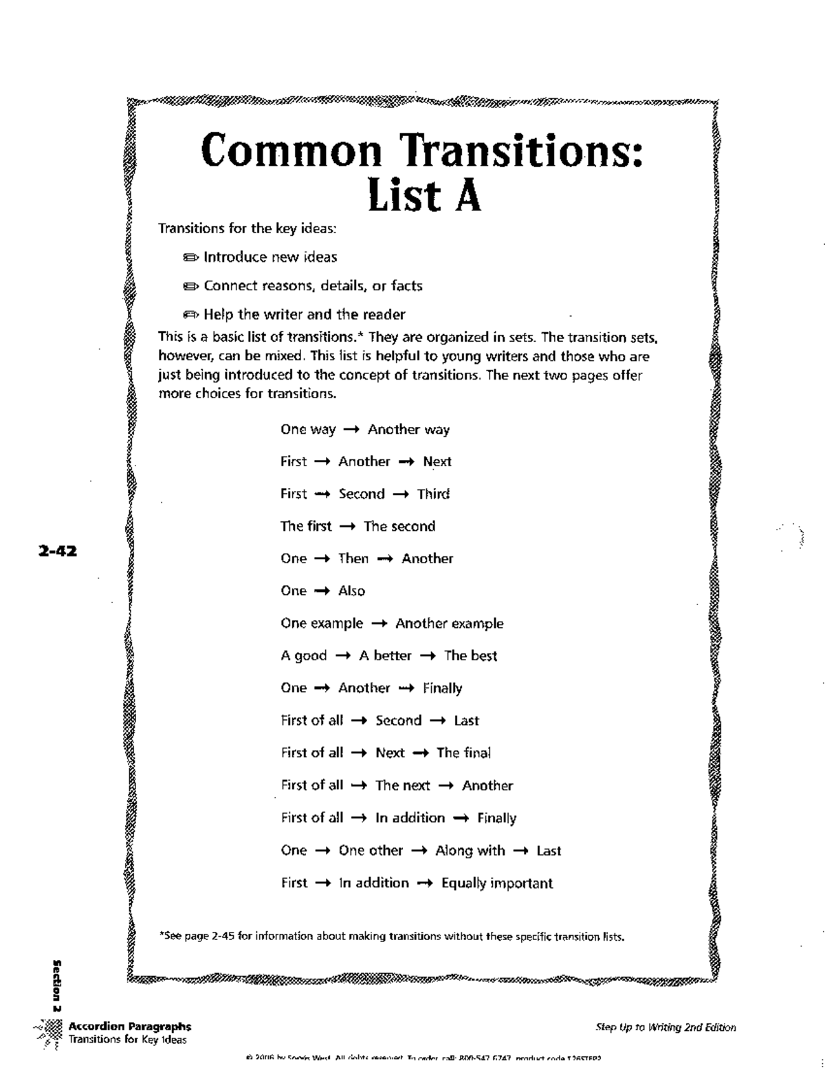 Common Transitions for Key Ideas: A Comprehensive List - Studocu