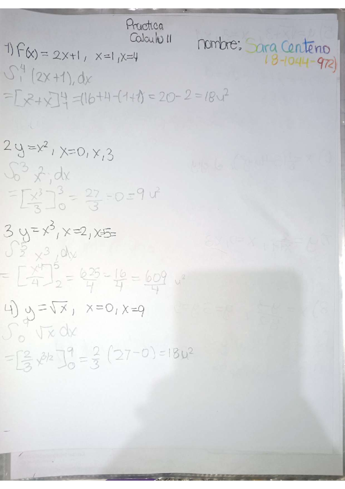 Práctica de Cálculo 11 - Tarea de Sara Centeno - Studocu