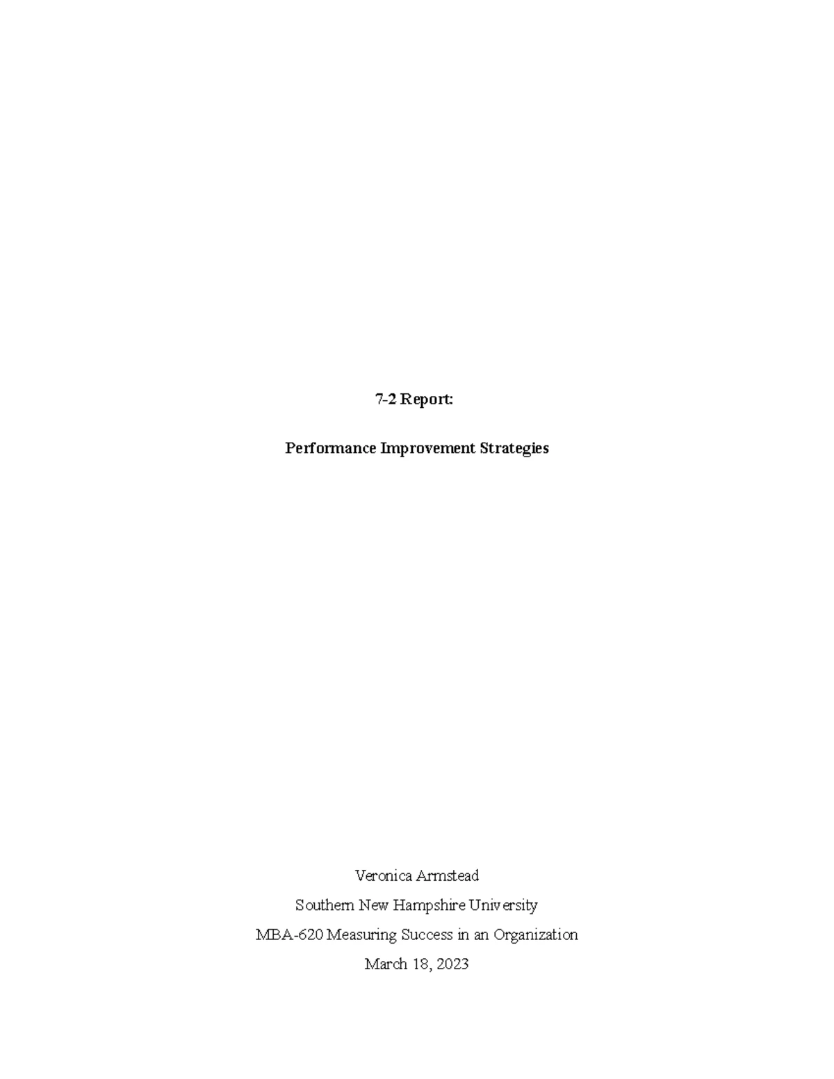 MBA 620 Milestone 1 Quiz: Balanced Scorecard KPIs Insights - Studocu