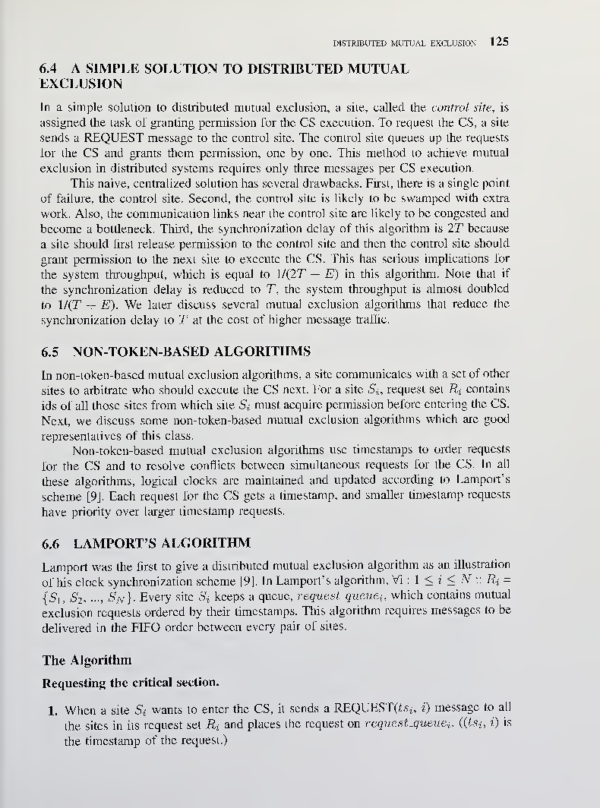 Unit-2(AOS) - DISTRIBUTED MUTUAL EXCLUSION 125 6 A SIMPLE SOLUTION TO ...