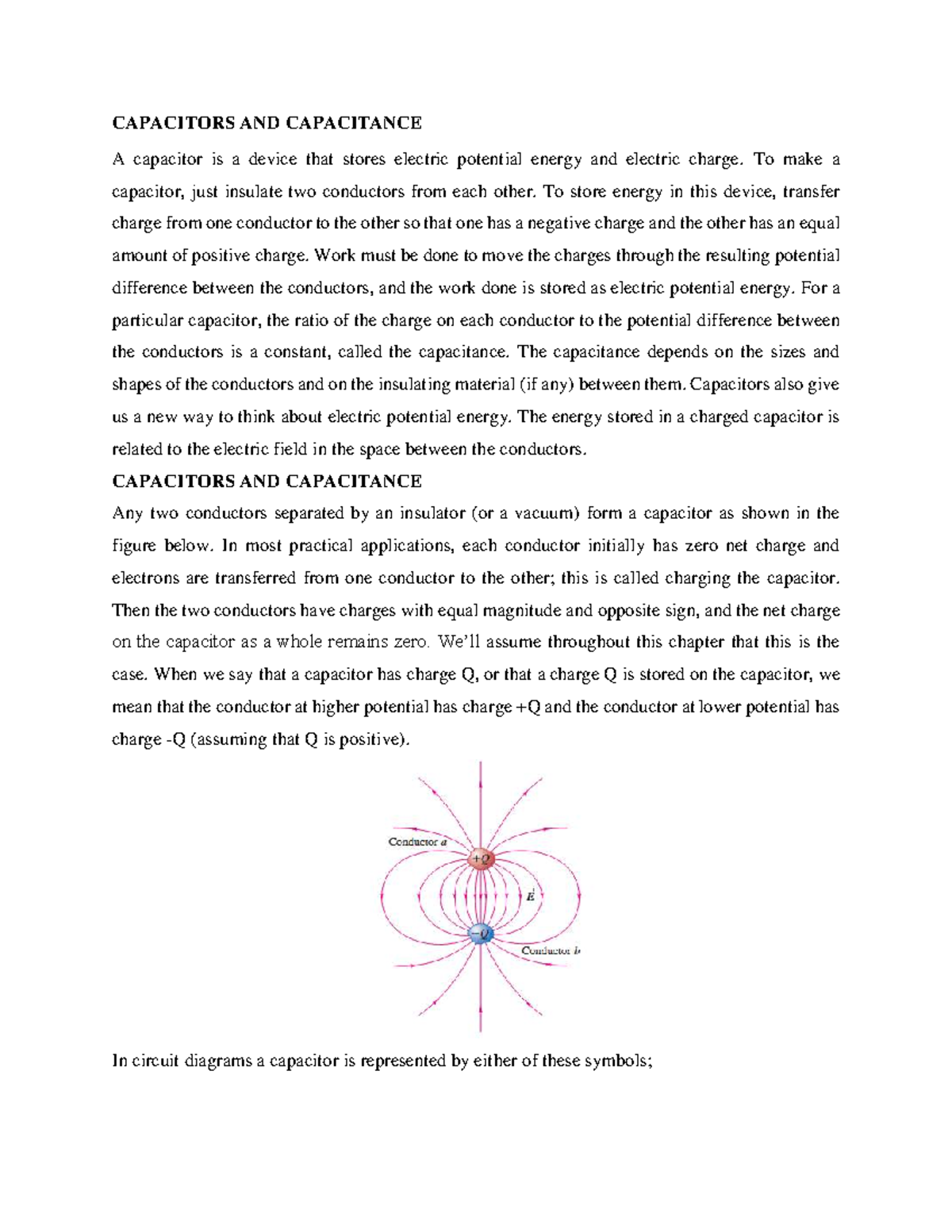CAPACITORS AND CAPACITANCE: Understanding Energy Storage and ...