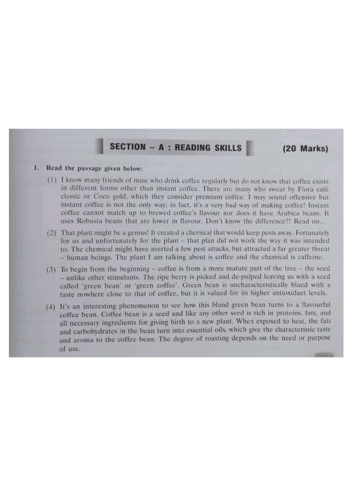 Unseen Passage Analysis: Reading Skills and Digital Media Trends - Studocu