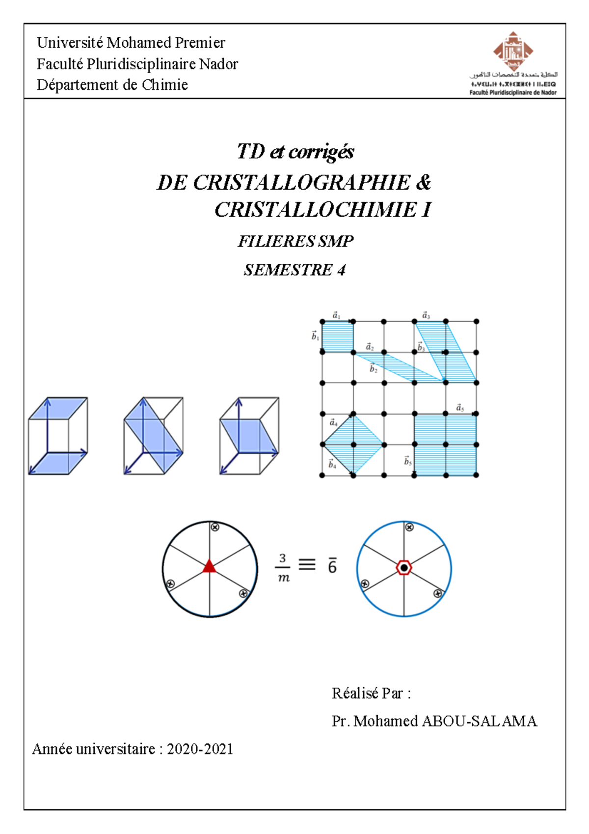 TD corrigé S4 SMP - Cristallographie Géométrique 2020-2021 - Studocu