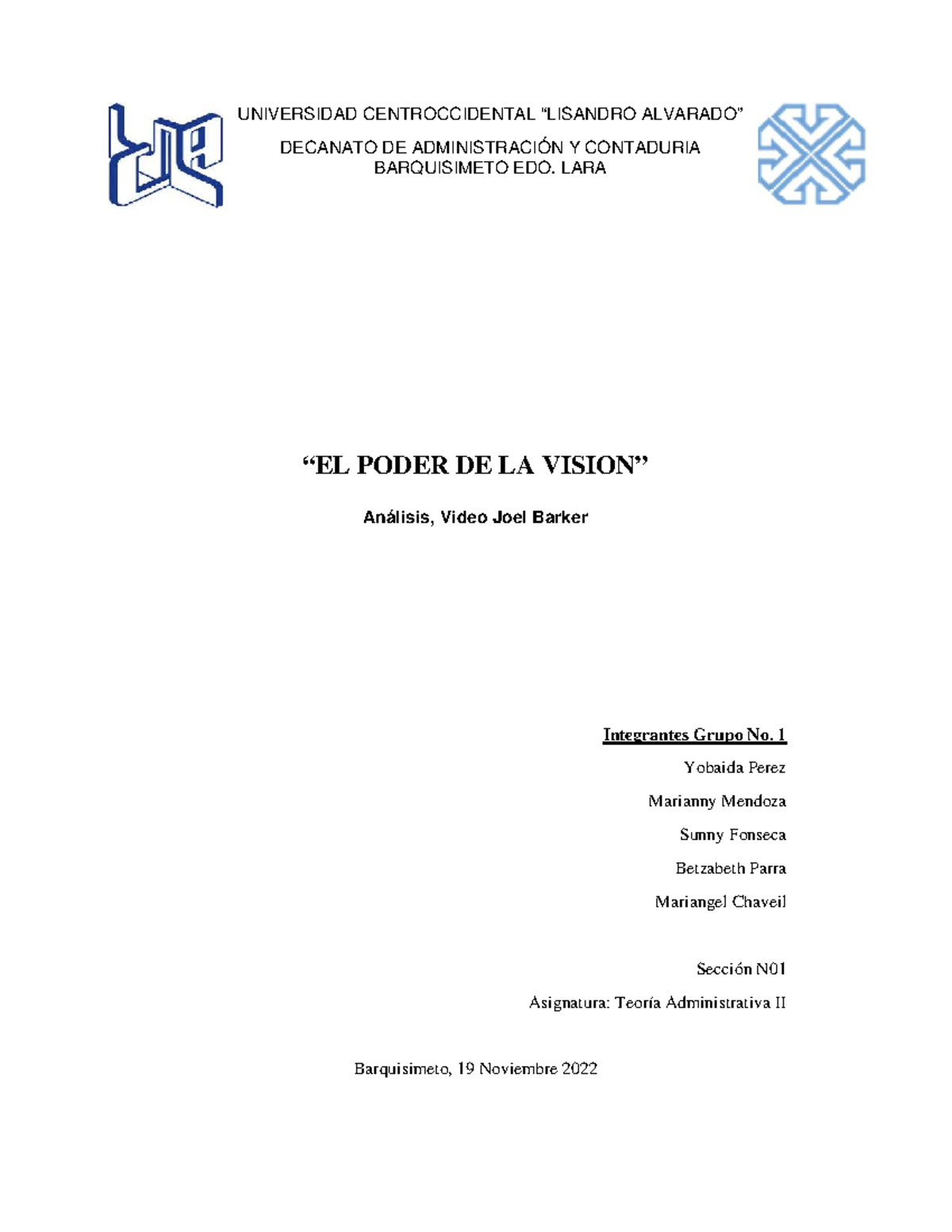 Análisis del Video "El Poder de la Visión" - Teoría Administrativa II ...