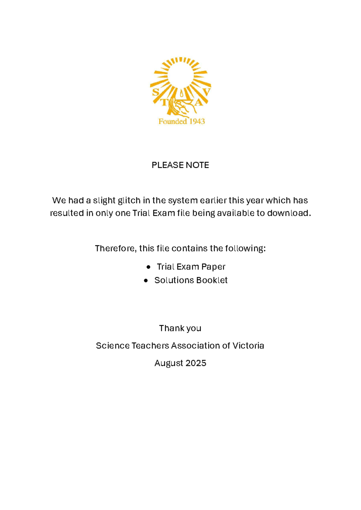 Unit 2 Chemistry Trial Exam Solutions 2025 - Studocu