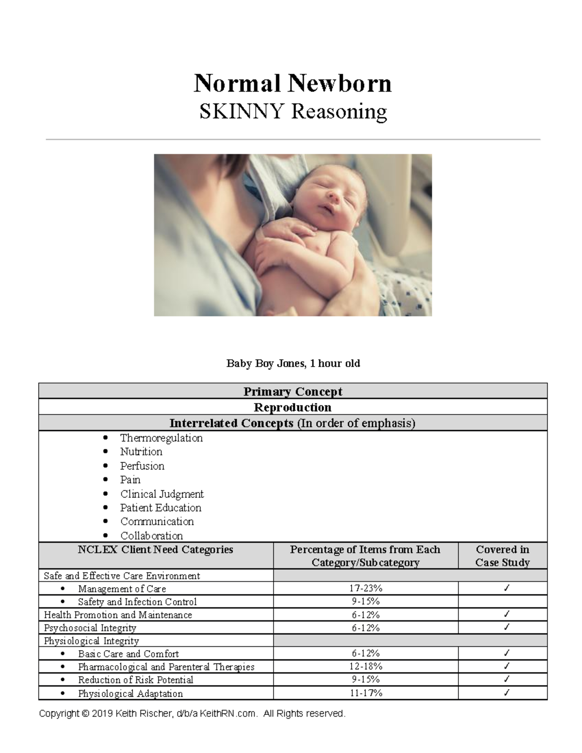 Student-Normal Newborn- Skinny Reasoning - Copyright © 2019 Keith ...