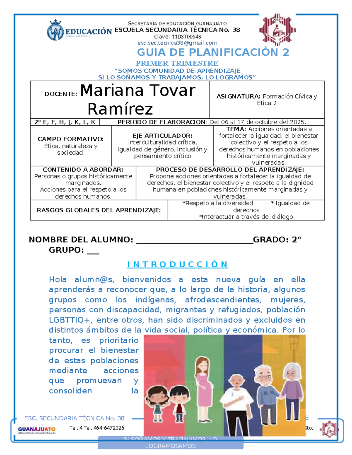 Guía de Planificación 2 - Formación Cívica y Ética 2º HJKL - Studocu