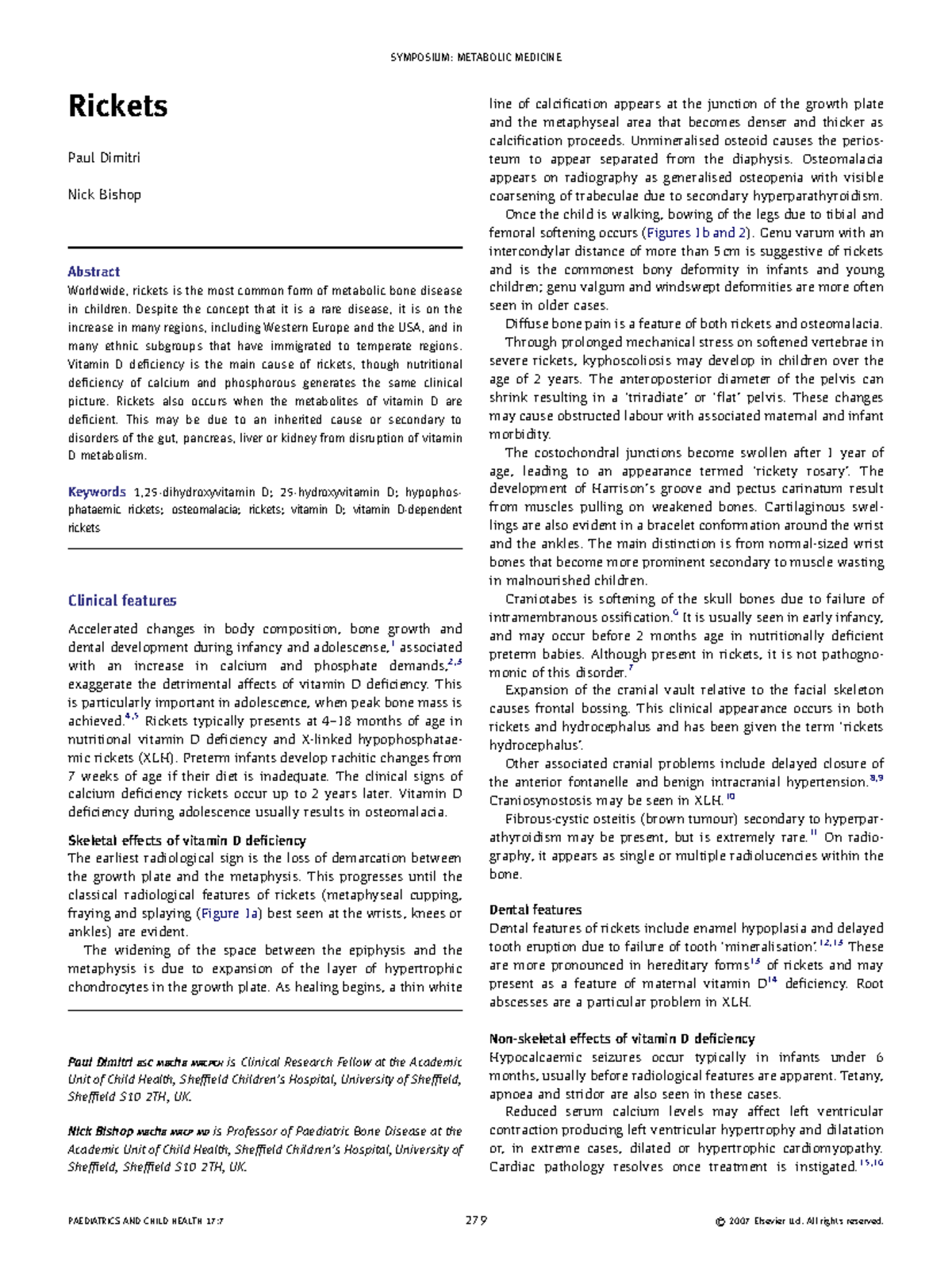 Rickets: Understanding Causes, Clinical Features, and Management - Studocu
