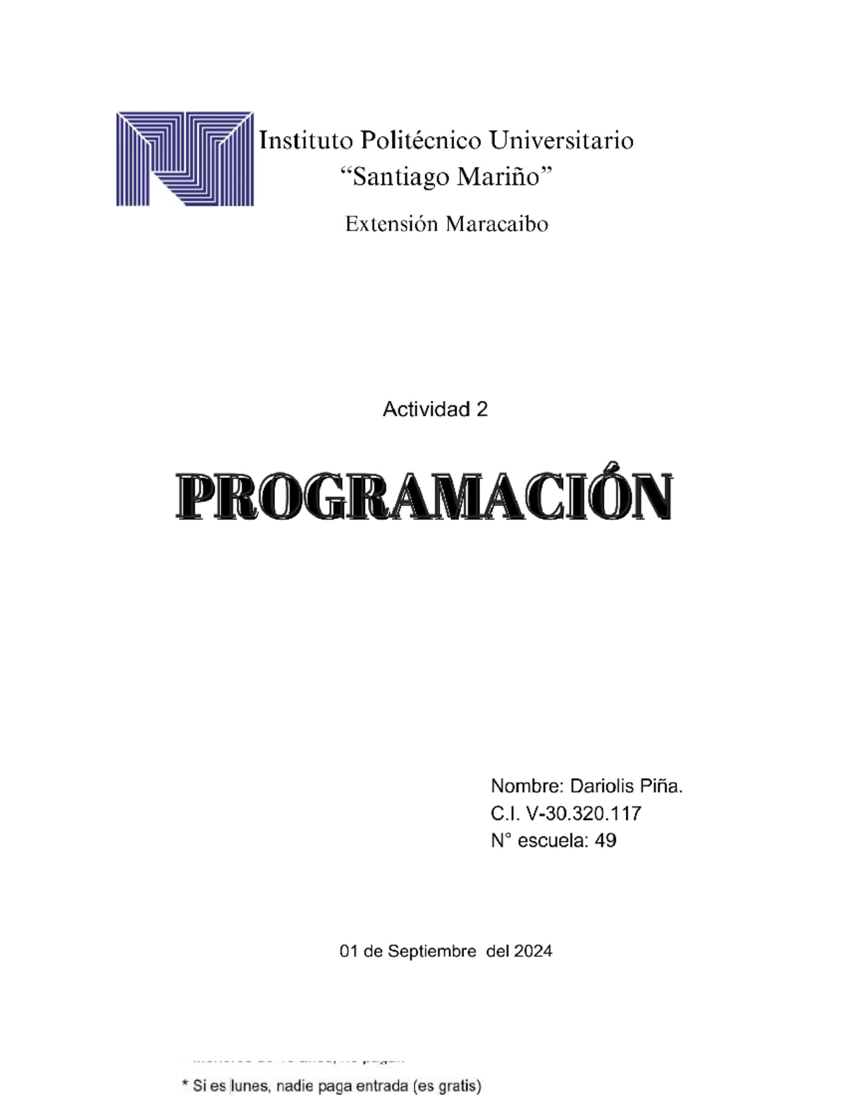 Actividad 2 Programacion - Programación III - Studocu