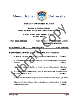 Guidelines on Writing a Research Proposal - MOUNT KENYA UNIVERSITY DEPARTMENT OF SOCIAL AND ...